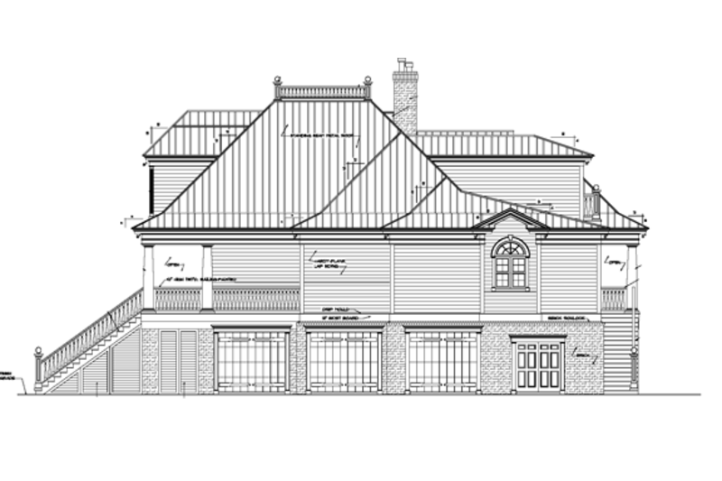 Country Style House Plan - 5 Beds 4 Baths 4044 Sq/Ft Plan #37-267 ...