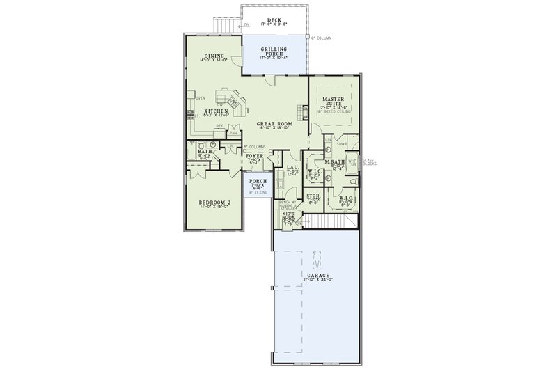 European Style House Plan - 4 Beds 4 Baths 3596 Sq/Ft Plan #17-3461 ...
