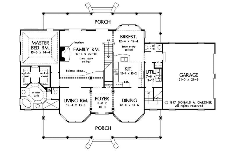 Country Style House Plan - 3 Beds 2.5 Baths 2511 Sq/Ft Plan #929-292 ...