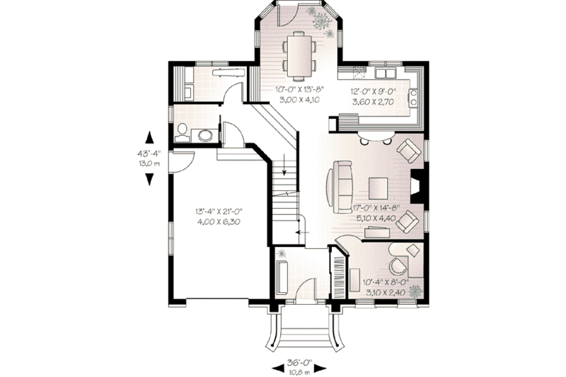 European Style House Plan - 3 Beds 2.5 Baths 2281 Sq/Ft Plan #23-574 ...
