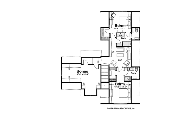 Craftsman Style House Plan - 4 Beds 4 Baths 2752 Sq/Ft Plan #928-228 ...