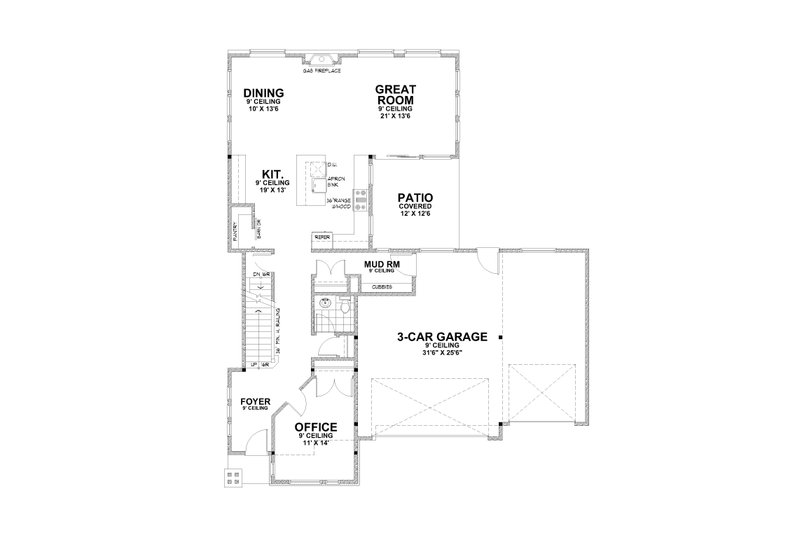 Prairie Style House Plan - 5 Beds 3.5 Baths 3866 Sq/Ft Plan #112-218 ...