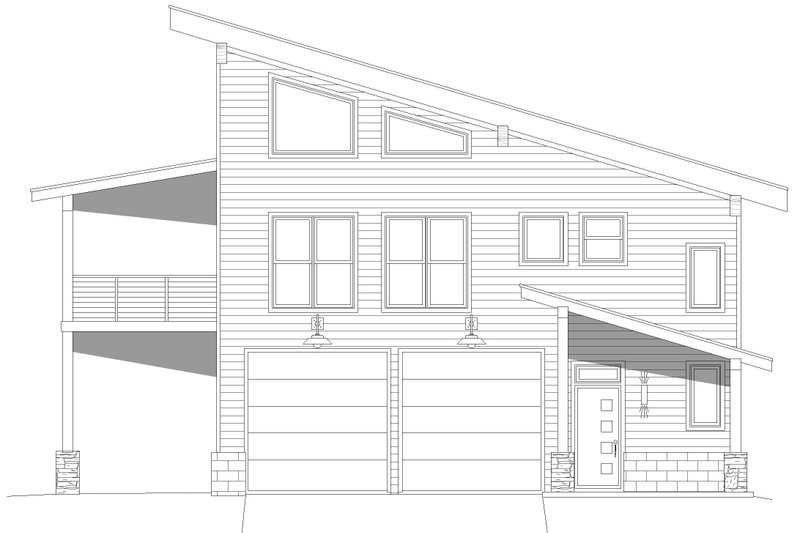 Modern Style House Plan - 2 Beds 2 Baths 2027 Sq/Ft Plan #932-559 ...