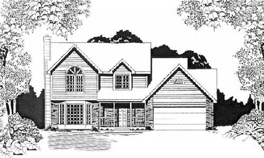 Traditional Style House Plan - 3 Beds 2.5 Baths 1552 Sq/Ft Plan #58-148 ...