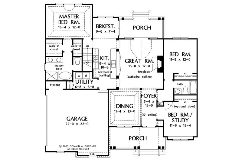 Traditional Style House Plan - 3 Beds 2 Baths 1737 Sq/Ft Plan #929-533 ...