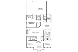 Craftsman Style House Plan - 3 Beds 2 Baths 1442 Sq/Ft Plan #17-3085 ...