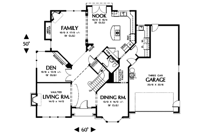 European Style House Plan - 4 Beds 2.5 Baths 3398 Sq/Ft Plan #48-110 ...