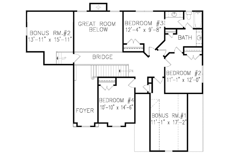Country Style House Plan - 4 Beds 2.5 Baths 2575 Sq/Ft Plan #54-335 ...