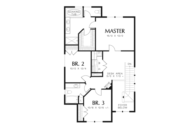 Craftsman Style House Plan - 3 Beds 2.5 Baths 1816 Sq/Ft Plan #48-907 ...