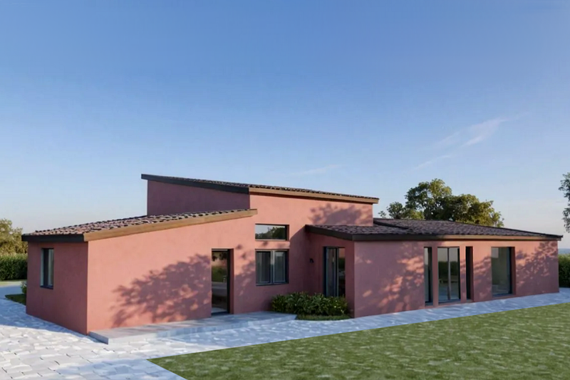 Contemporary Style House Plan - 3 Beds 4 Baths 2381 Sq/Ft Plan #542-18 ...