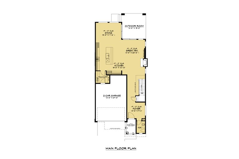 Contemporary Style House Plan - 4 Beds 2.5 Baths 3008 Sq/Ft Plan #1066 ...