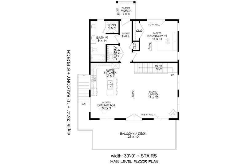Contemporary Style House Plan - 3 Beds 2 Baths 2000 Sq/Ft Plan #932 ...