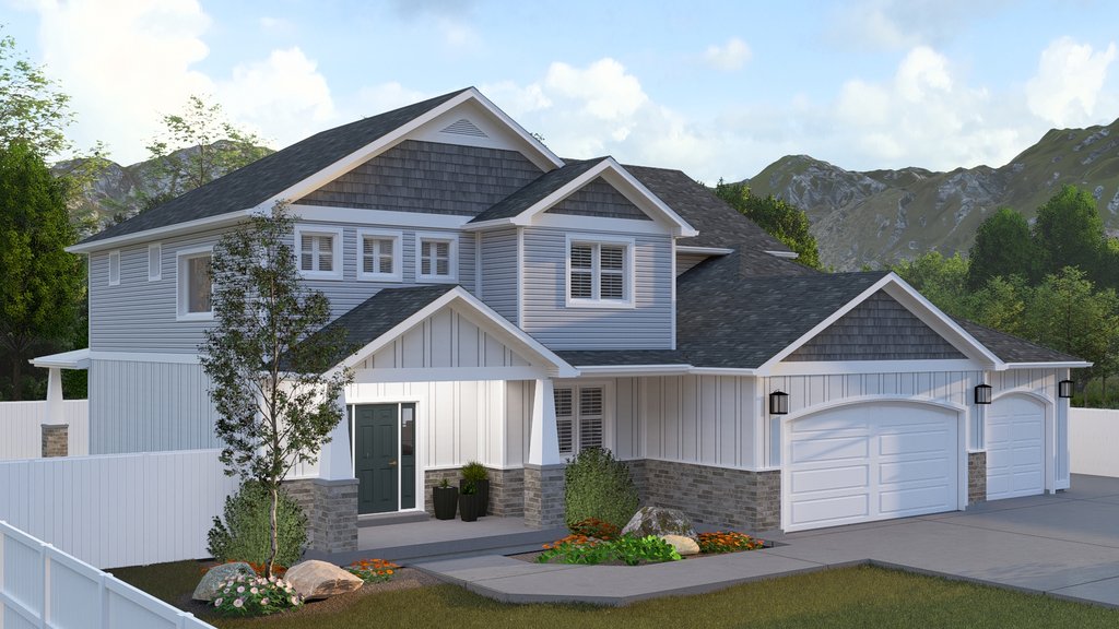 Craftsman Style House Plan - 4 Beds 2.5 Baths 2776 Sq/Ft Plan #1060-215 ...