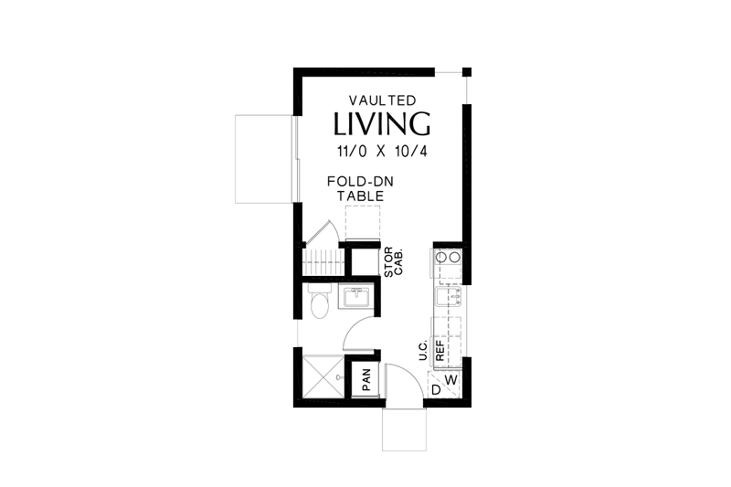 Contemporary Style House Plan - 0 Beds 1 Baths 276 Sq/Ft Plan #48-1024 ...
