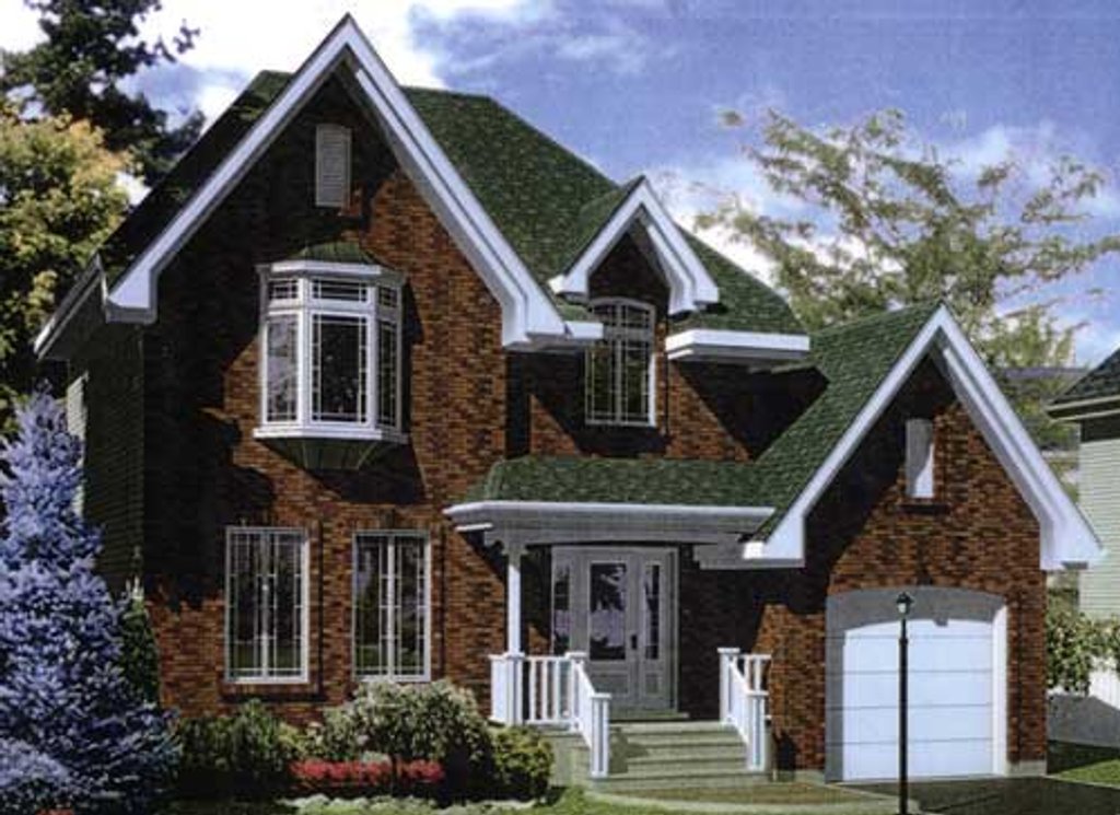 European Style House Plan - 3 Beds 1.5 Baths 1436 Sq/Ft Plan #138-277 ...