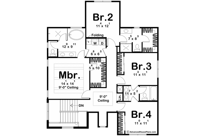 Modern Style House Plan - 4 Beds 3.5 Baths 2790 Sq/Ft Plan #455-565 ...