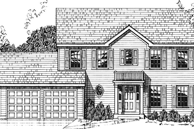 Colonial Style House Plan - 4 Beds 2.5 Baths 1968 Sq/Ft Plan #1029-4 ...