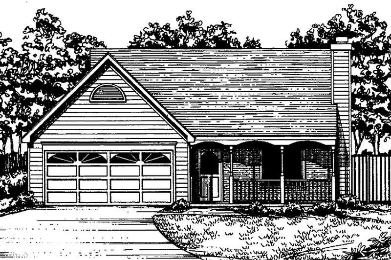 Country Style House Plan - 2 Beds 2 Baths 1302 Sq/Ft Plan #30-211 ...