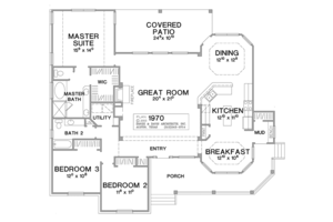 Country Style House Plan - 3 Beds 2 Baths 1965 Sq/Ft Plan #472-149 ...