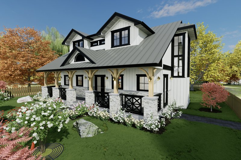 Farmhouse Style House Plan - 3 Beds 3 Baths 2127 Sq/Ft Plan #1101-14 ...