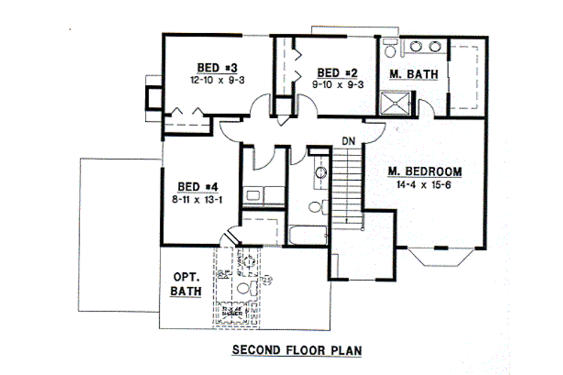 Traditional Style House Plan - 4 Beds 2.5 Baths 1935 Sq/Ft Plan #67-479 ...
