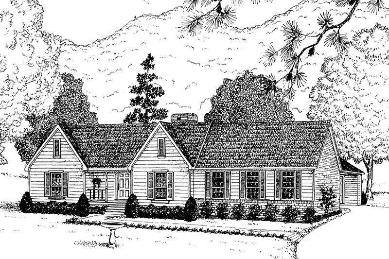 Ranch Style House Plan - 4 Beds 2 Baths 1765 Sq/Ft Plan #36-605 ...