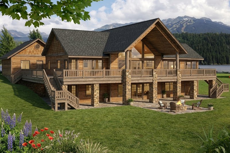 Craftsman Style House Plan - 5 Beds 3 Baths 4006 Sq/Ft Plan #117-1112 ...