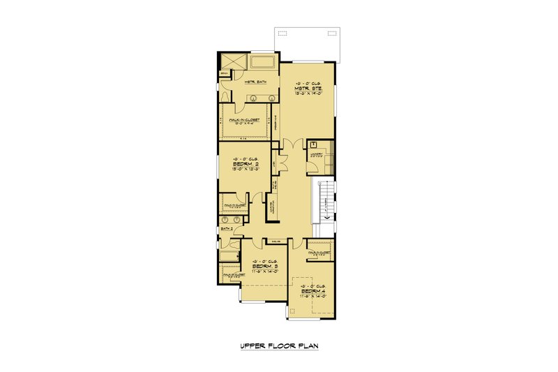 Contemporary Style House Plan - 4 Beds 2.5 Baths 3008 Sq/Ft Plan #1066 ...