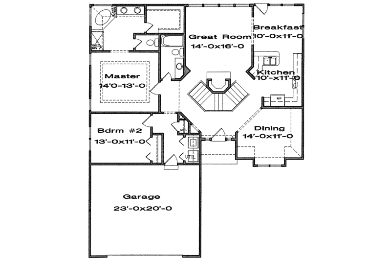 Traditional Style House Plan - 3 Beds 3 Baths 1942 Sq/Ft Plan #6-171 ...