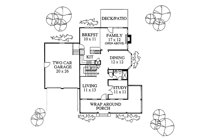 Country Style House Plan - 4 Beds 3 Baths 2575 Sq/Ft Plan #1053-3 ...