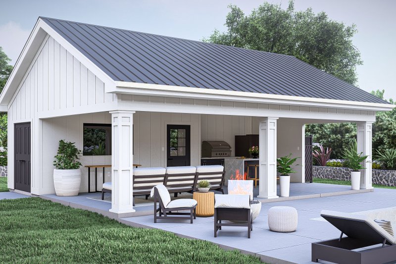 Modern Style House Plan - 0 Beds 0.5 Baths 116 Sq/Ft Plan #455-471 ...