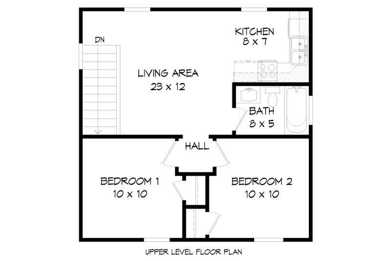 Southern Style House Plan - 2 Beds 1 Baths 623 Sq/Ft Plan #932-1119 ...