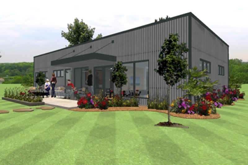 Modern Style House Plan - 4 Beds 2 Baths 1224 Sq/Ft Plan #480-1 ...