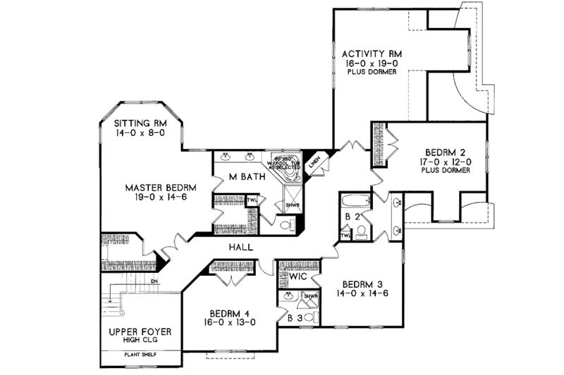 Traditional Style House Plan - 4 Beds 3.5 Baths 4213 Sq/Ft Plan #328 ...