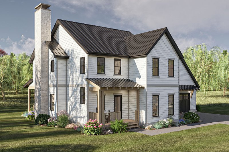 Modern Style House Plan - 3 Beds 2.5 Baths 2104 Sq/Ft Plan #455-363 - Eplans.com