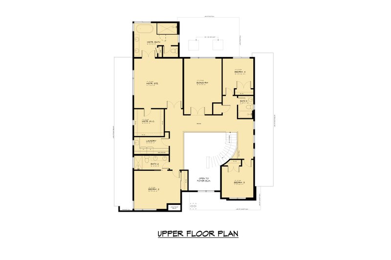Contemporary Style House Plan - 5 Beds 4.5 Baths 4353 Sq/Ft Plan #1066 ...
