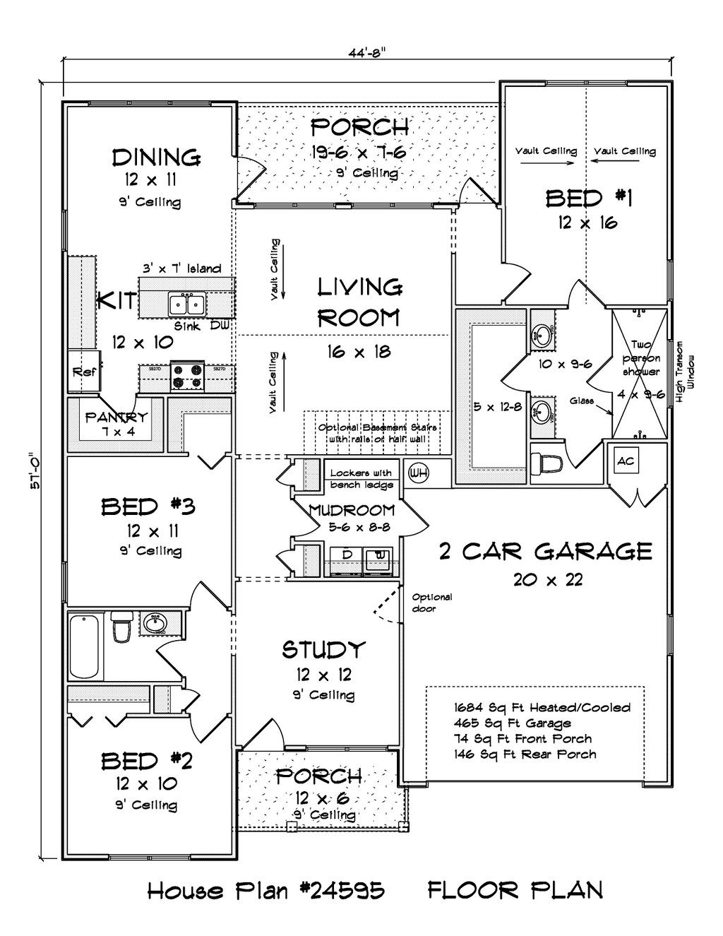 Farmhouse Style House Plan - 3 Beds 2 Baths 1684 Sq/Ft Plan #513-2388 - Houseplans.com