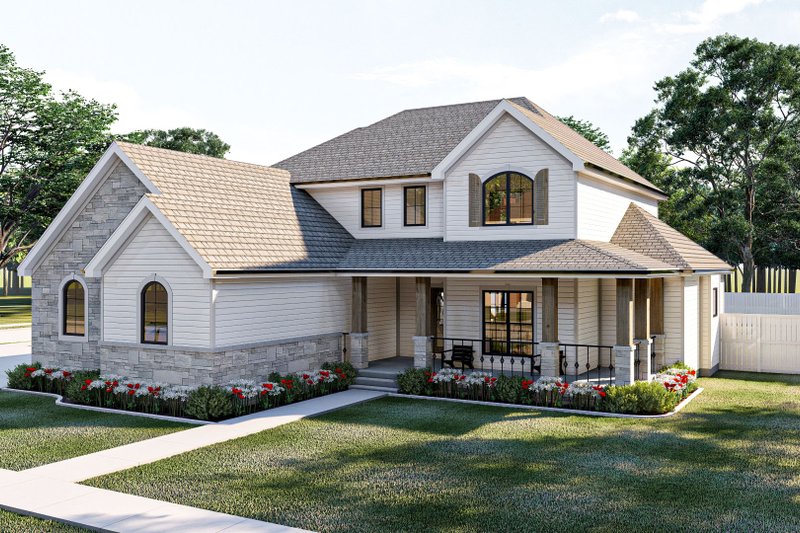 Traditional Style House Plan - 3 Beds 2.5 Baths 2142 Sq/Ft Plan #455 ...