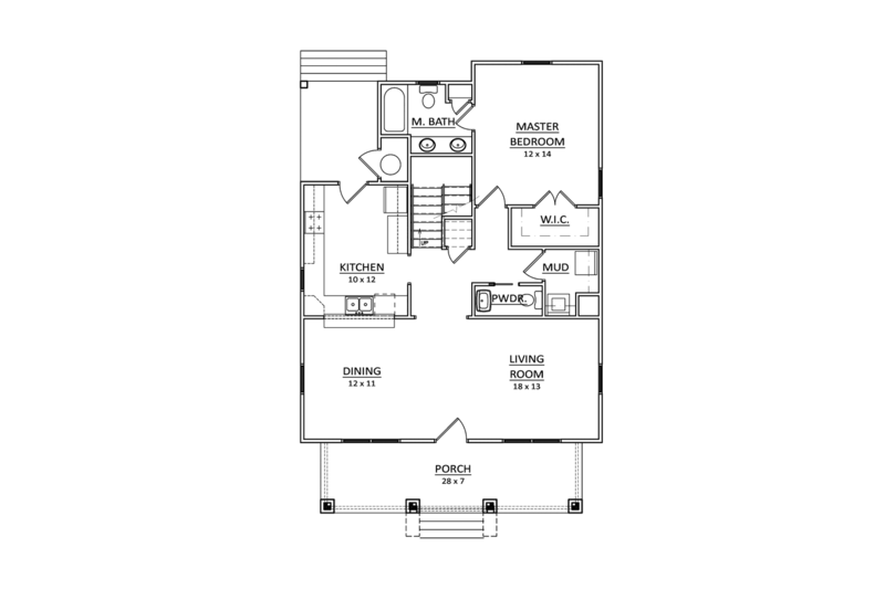 Craftsman Style House Plan - 3 Beds 2.5 Baths 1512 Sq/Ft Plan #936-11 ...