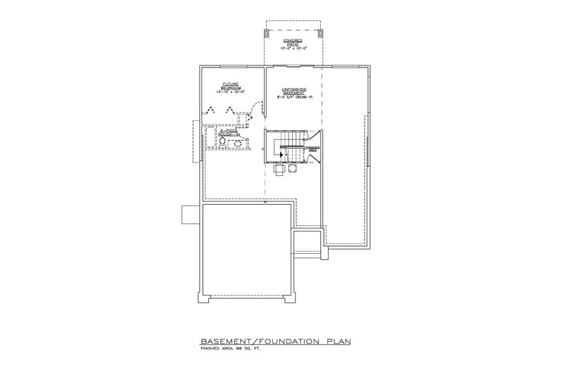 Contemporary Style House Plan - 3 Beds 2 Baths 1341 Sq/Ft Plan #1100-45 ...