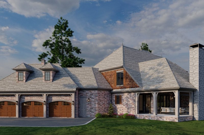 European Style House Plan - 4 Beds 3.5 Baths 4378 Sq/Ft Plan #17-3328 ...