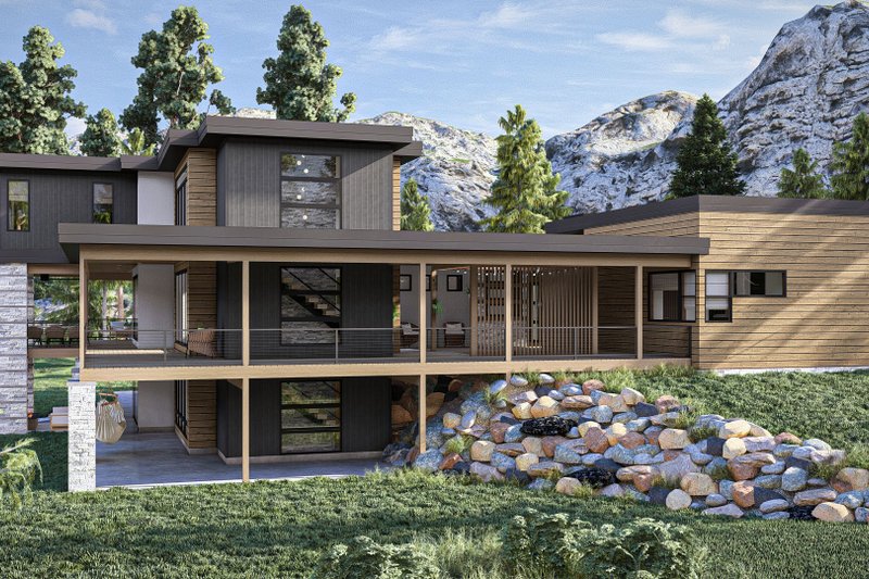 Modern Style House Plan - 4 Beds 3.5 Baths 2675 Sq/Ft Plan #455-492 ...