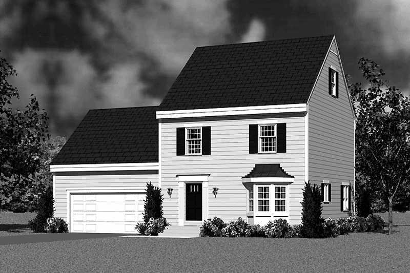 Colonial Style House Plan - 3 Beds 2.5 Baths 1497 Sq/Ft Plan #72-1104 ...