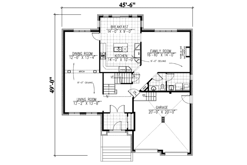 European Style House Plan - 4 Beds 2.5 Baths 2823 Sq/Ft Plan #138-249 ...