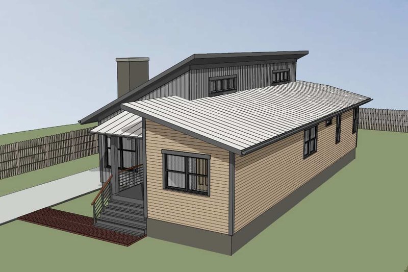 Modern Style House Plan - 3 Beds 2 Baths 1350 Sq/Ft Plan #79-292 ...