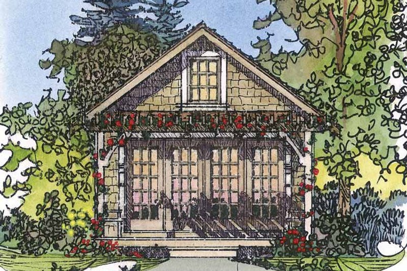 Country Style House Plan - 1 Beds 1 Baths 322 Sq/Ft Plan #1016-72 ...