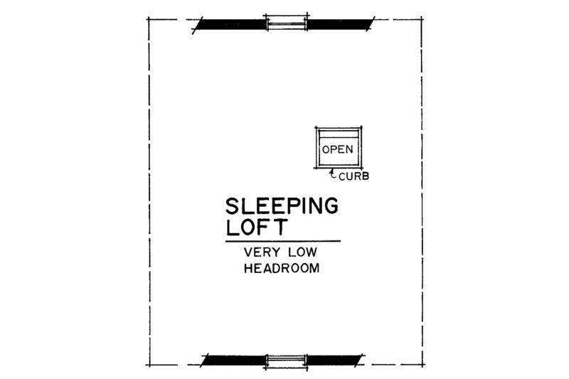 Country Style House Plan - 1 Beds 1 Baths 322 Sq/Ft Plan #1016-72 ...