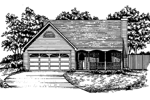 Country Style House Plan - 2 Beds 2 Baths 1302 Sq/Ft Plan #30-211 ...