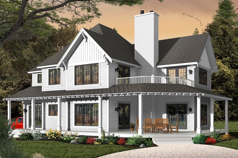 Traditional Style House Plan - 3 Beds 2.5 Baths 2326 Sq/Ft Plan #23 ...