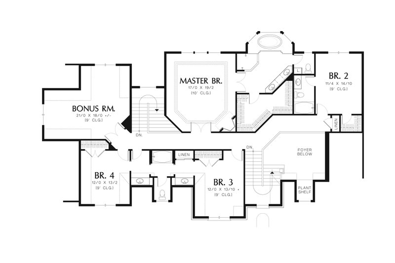 European Style House Plan - 4 Beds 3.5 Baths 4213 Sq/Ft Plan #48-617 ...